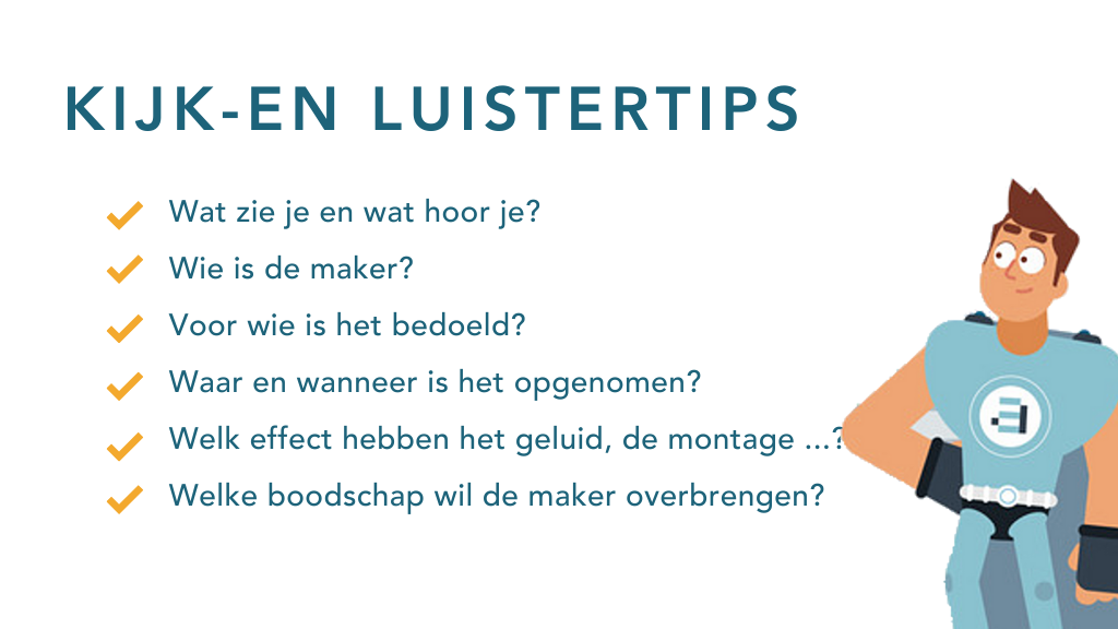 Naast elk kijk- of luisterfragment vind je een korte beschrijving en ...